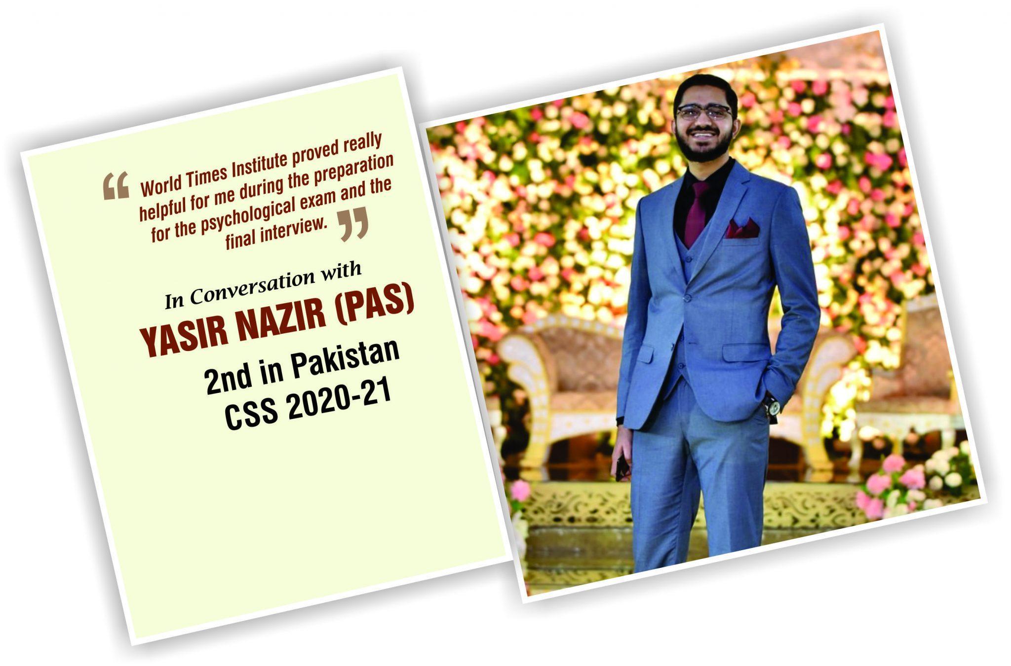 In Conversation with YASIR NAZIR (PAS) 2nd in Pakistan CSS 2020-21 ...