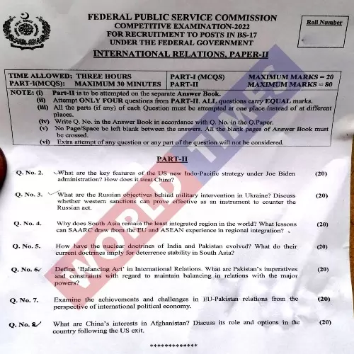International Relations Paper VAJIRAM & RAVI 2022 INTERNATIONAL