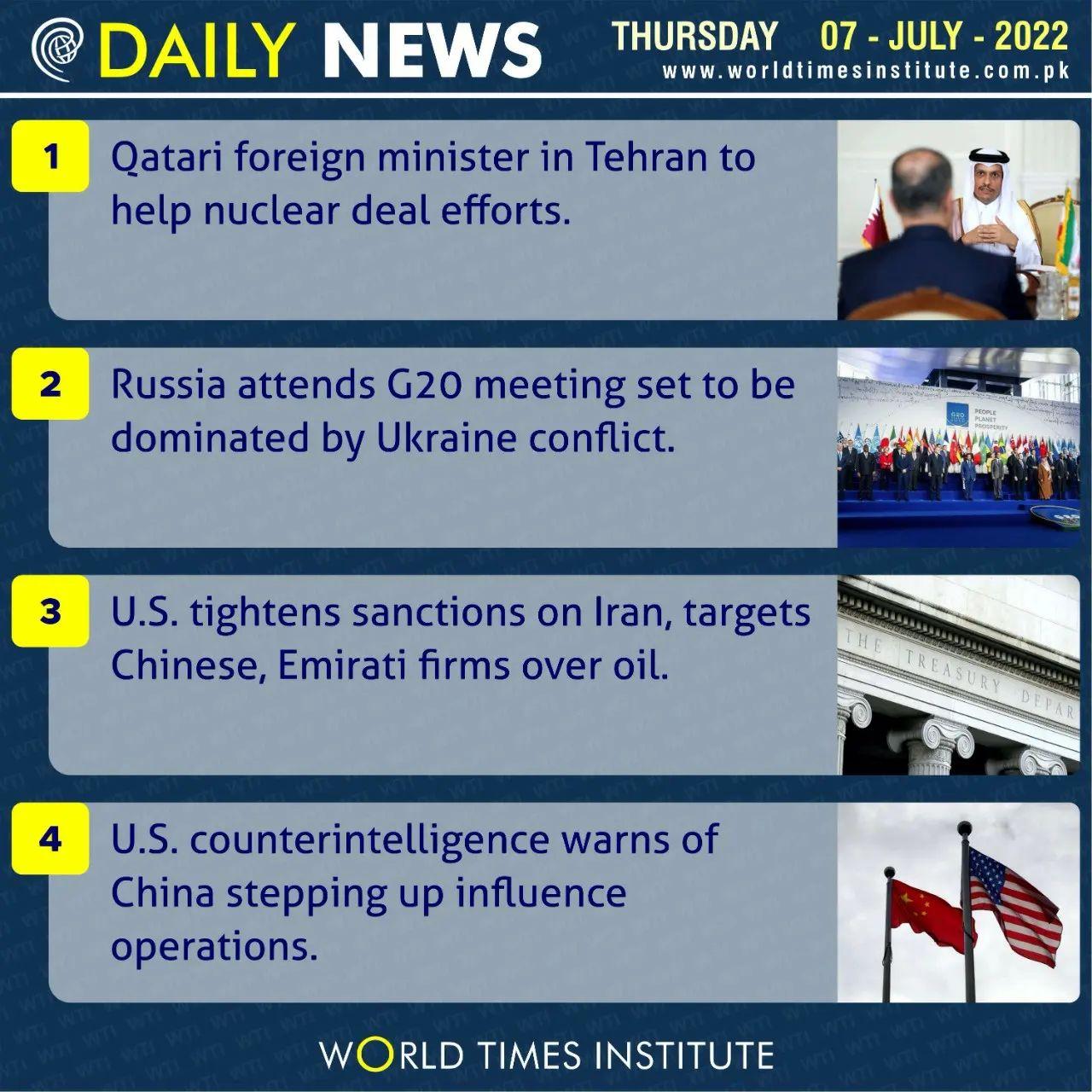 Daily News 07-07-2022 – Jahangir's World Times