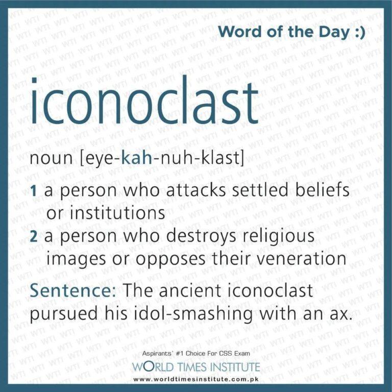 Word of the Day-Iconoclast – Jahangir's World Times