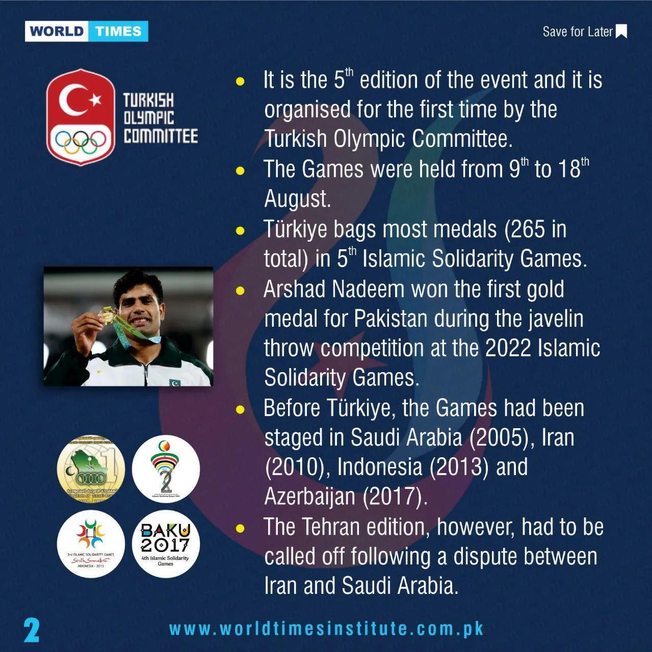 5th Islamic Solidarity Games 2022 – Jahangir's World Times