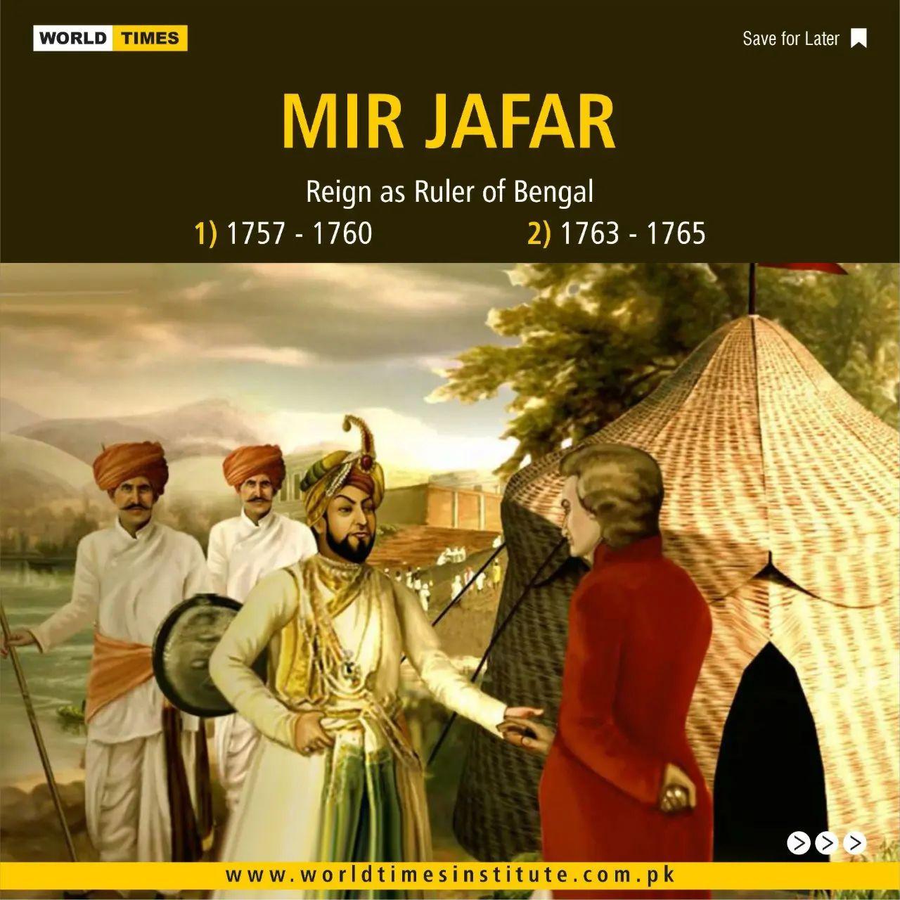 MIR JAFAR Reign as Ruler of Bengal - Jahangir's World Times