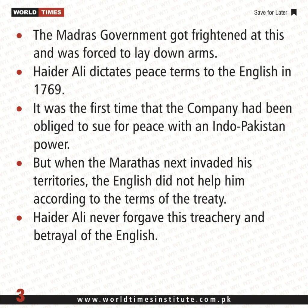 The First Mysore War (Reign AD 1766 - 1769) - Jahangir's World Times