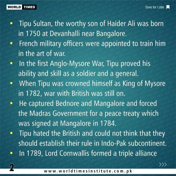 The Tipu Sultan of Mysore (1782 – 1799 AD) 26-09-2022 – Jahangir's ...