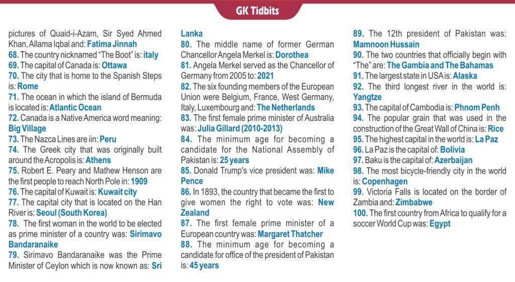 World in Focus (SEP-OCT 2022) National & International With MCQs - Jahangir's World Times