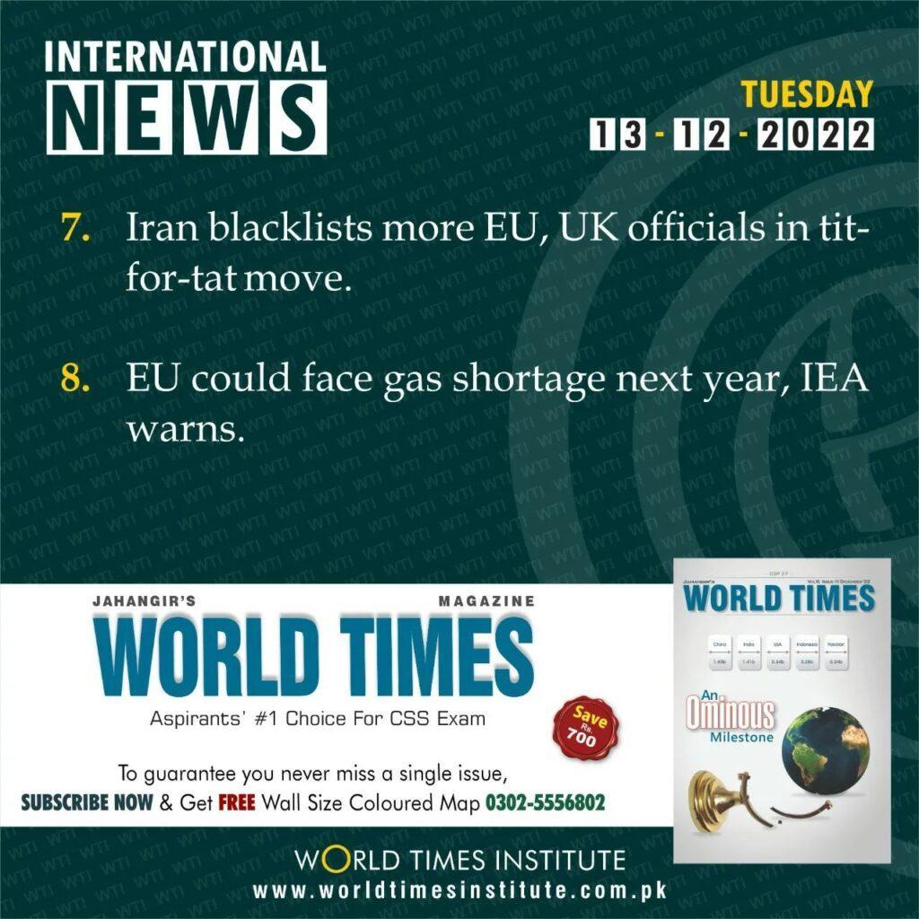 International News of the Day 20-12-2022 – Jahangir's World Times