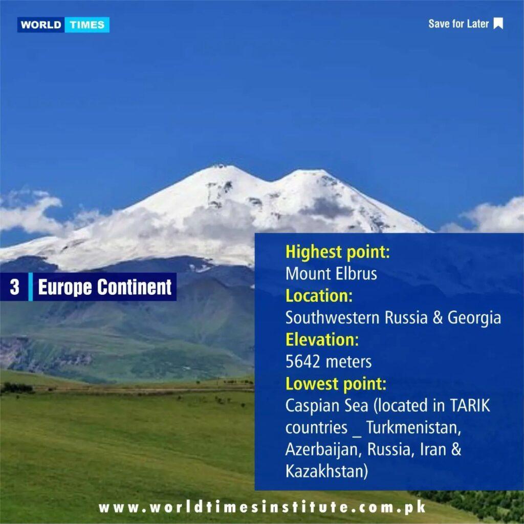 Highest and Lowest Points in 7 Continents - Jahangir's World Times