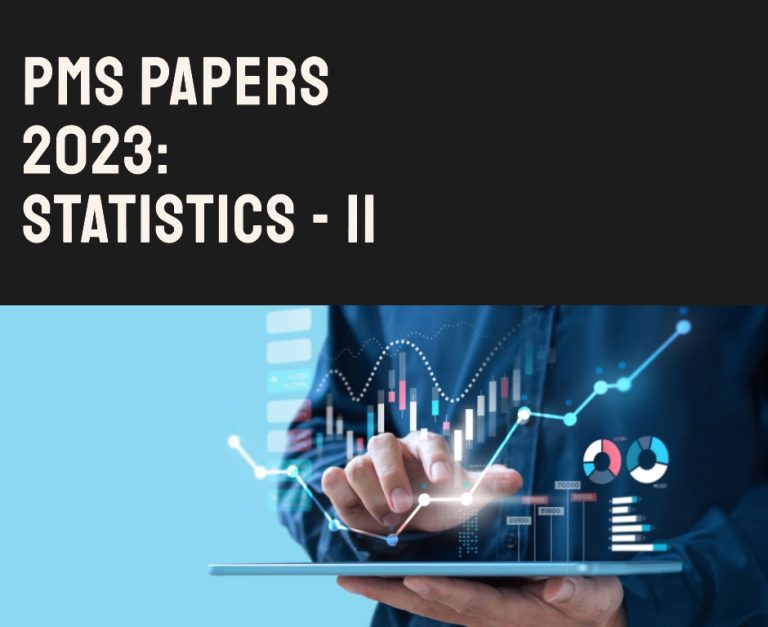 PMS Paper 2023 Statistics (Paper-II) – Jahangir's World Times