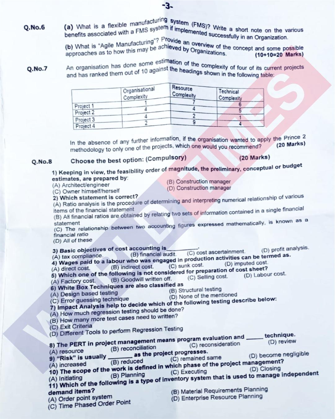 PMS Paper 2023 Principle of Engineering (Paper-II) - Jahangir's World Times