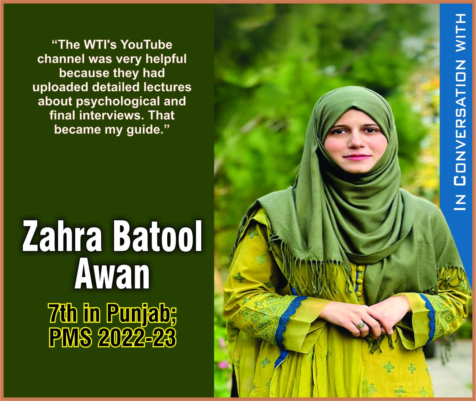 In Conversation with Zahra Batool Awan – Jahangir's World Times